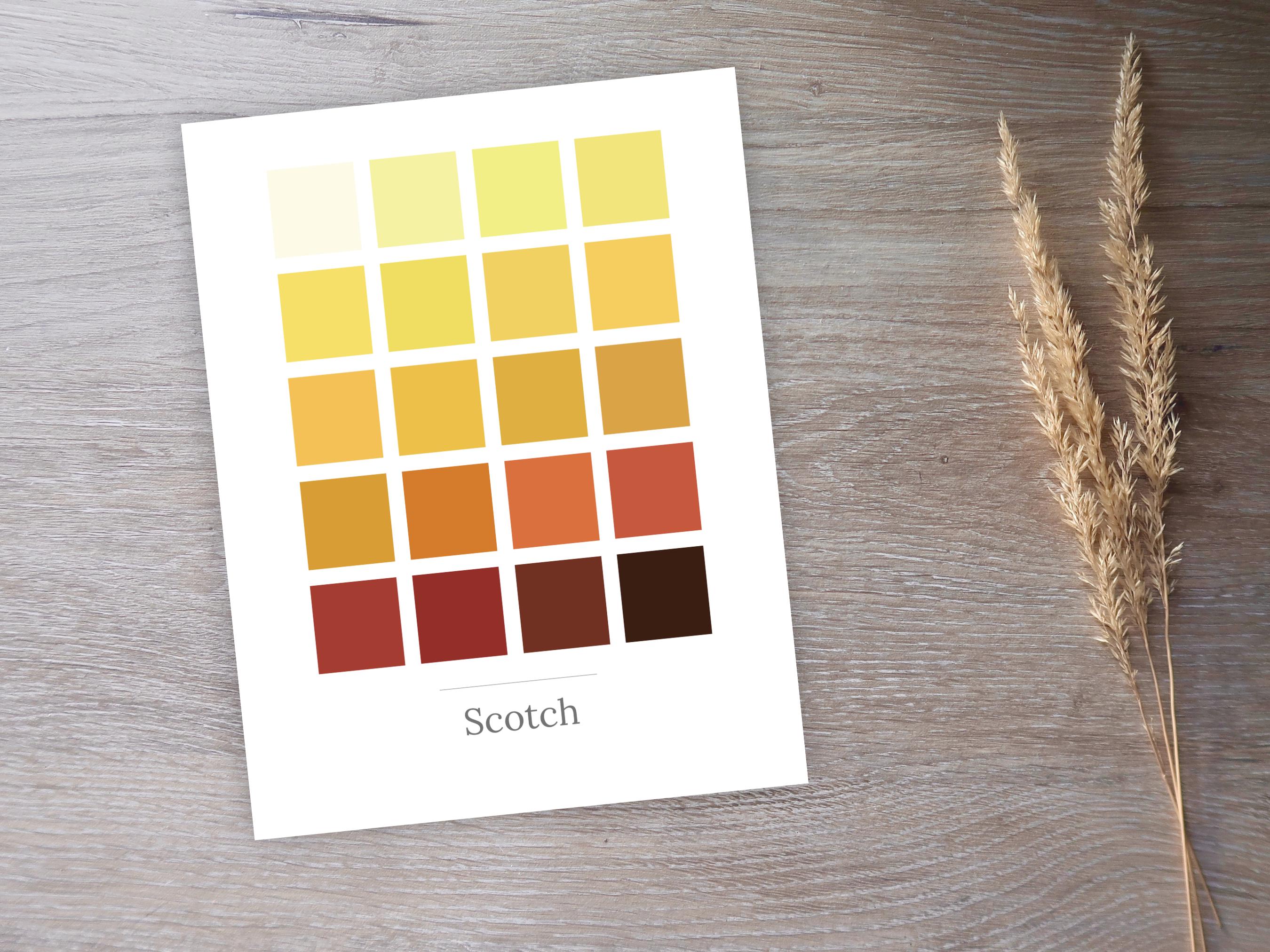 Scotch Color Guide, Types, Tips, Poster, Sign, Gift, Home Scotch ...