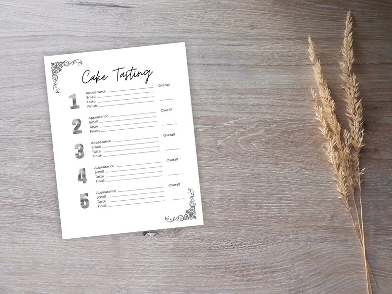 Cake Tasting Party Kit, Scorecard, Label Tags, Placemat, Sign, 10 Cakes ...