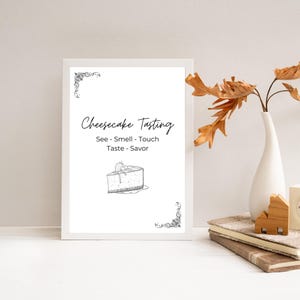 Cheesecake Tasting Kit, Scorecard, Label Tags, Placemat, Sign, Green ...