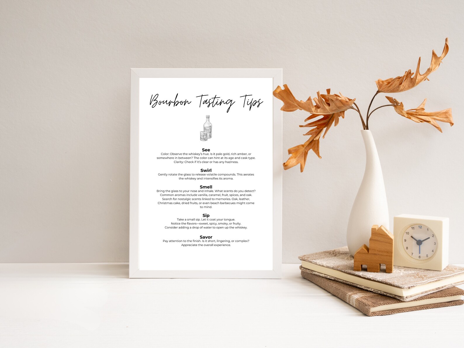 Bourbon Tasting Tips, Cheatsheet, Guide, Poster, Sign, Printable ...
