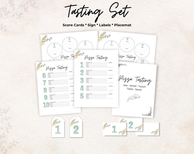 Pizza Tasting Scorecard Printable Template, Party Food Tasting Game ...