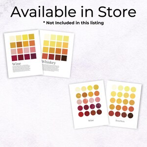 Wine and Bourbon Color Guide, Types, Tips, Poster, Sign, Printable ...