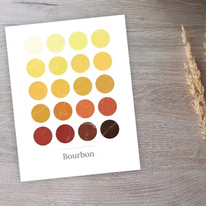 Bourbon Color Guide, Types, Tips, Poster, Sign, Printable, Gift, Home ...