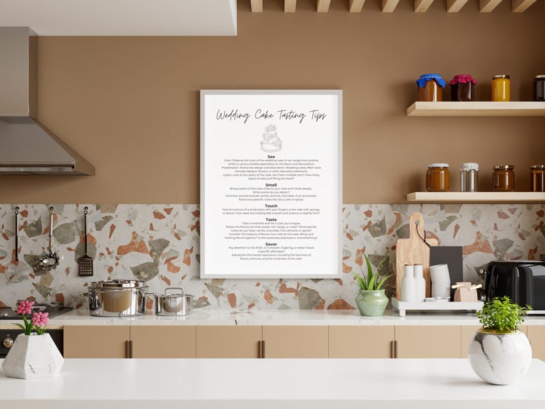 Wedding Cake Tasting Tips, Cheatsheet, Guide, Poster, Sign, Printable ...