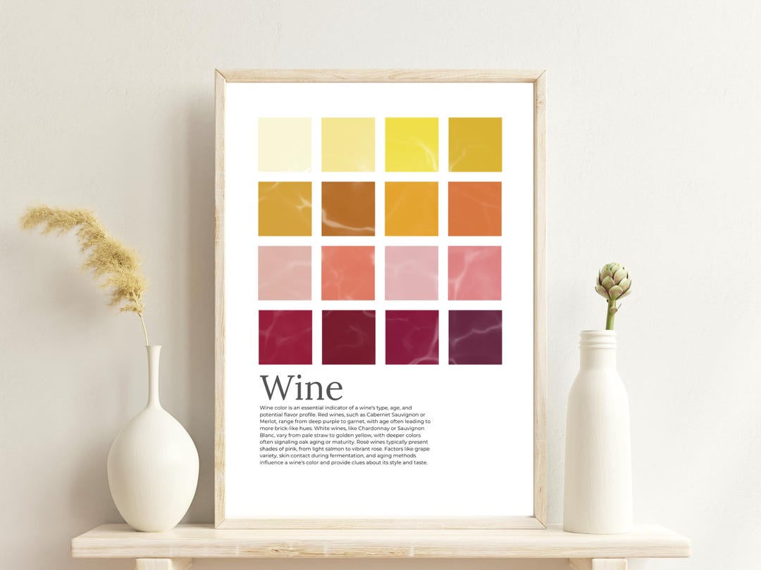 Wine Color Guide, Types, Tips, Poster, Sign, Printable, Gift, Home Wine ...