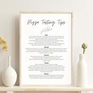 Pizza Tasting Tips, Cheatsheet, Guide, Poster, Sign, Printable ...