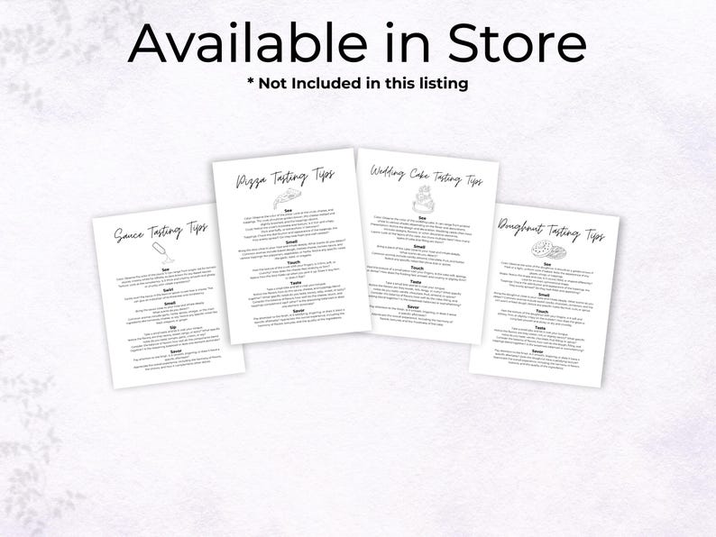 Pie Tasting Tips, Cheatsheet, Guide, Poster, Sign, Printable ...