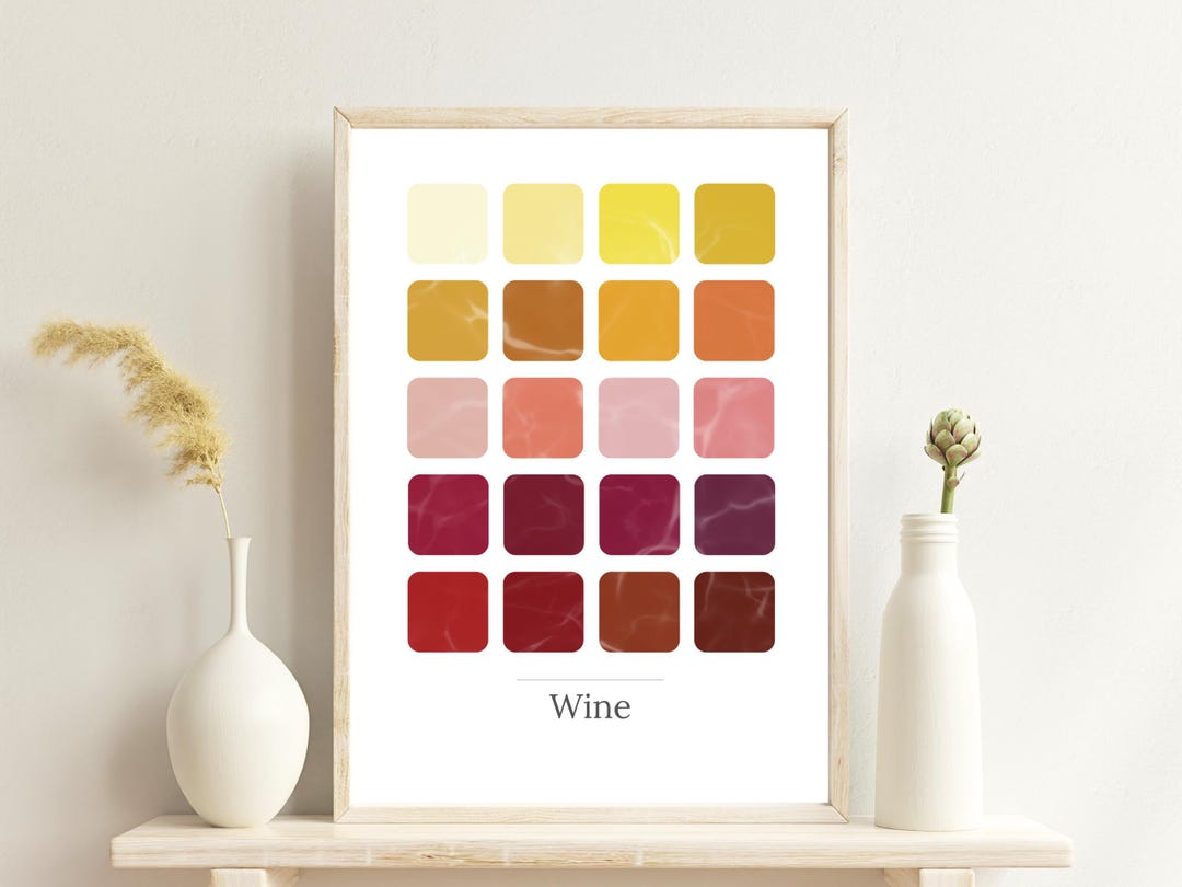 Wine Color Guide, Types, Tips, Poster, Sign, Printable, Gift, Home Wine ...