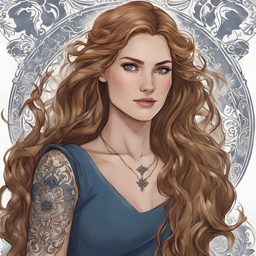 Portrait of Feyre Magical Heroine From 'the Realm of the Seven Courts ...