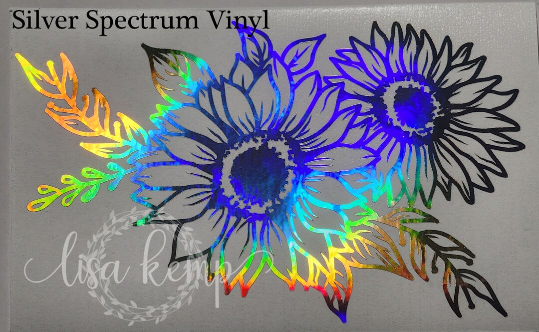 Double Sunflower Decal, Sunflower Car Decal, Sunflower With Leaves ...