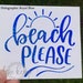 Beach Please Decals, Car Window Decal, Laptop Decal - Etsy