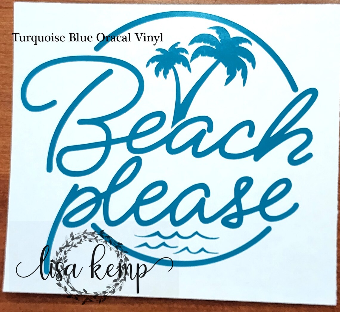 Beach Please Decal Car Window Decal Laptop Decal Tumbler - Etsy