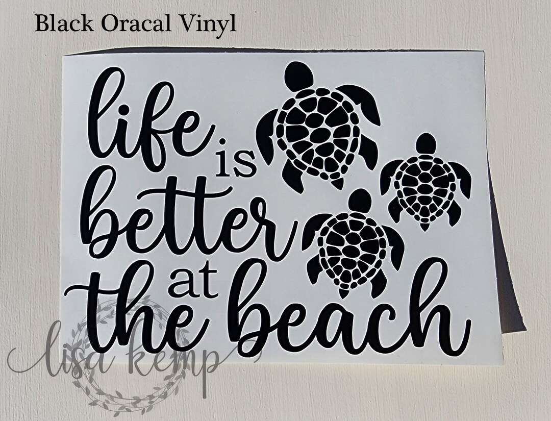 Turtle Life Beach Vinyl Decal - Etsy