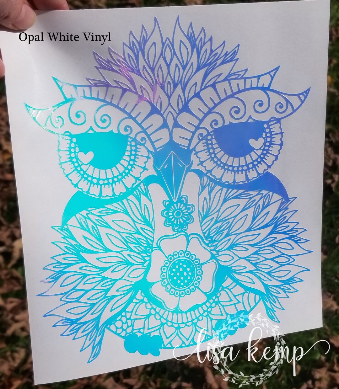 Owl Decal, Owl Car Decal, Owl Mandala Decal, Car Window Decal, Laptop ...