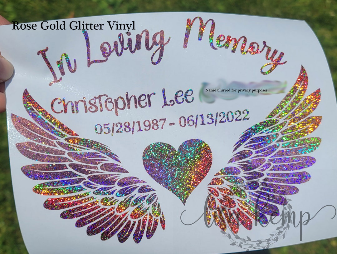 In Loving Memory Decal With Heart and Wings Car Window Decal - Etsy