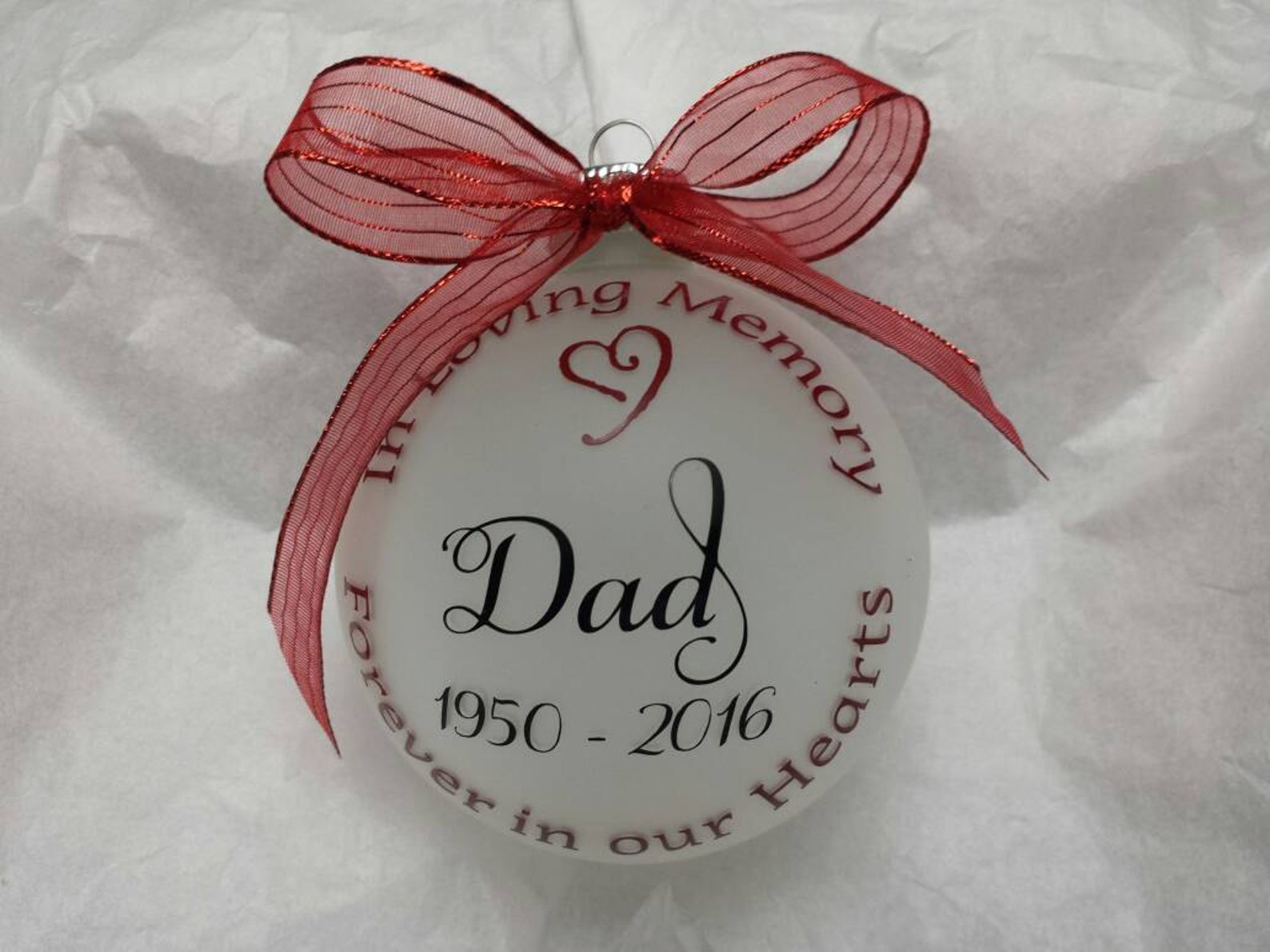 Glass Personalized Memorial Ornament - Etsy