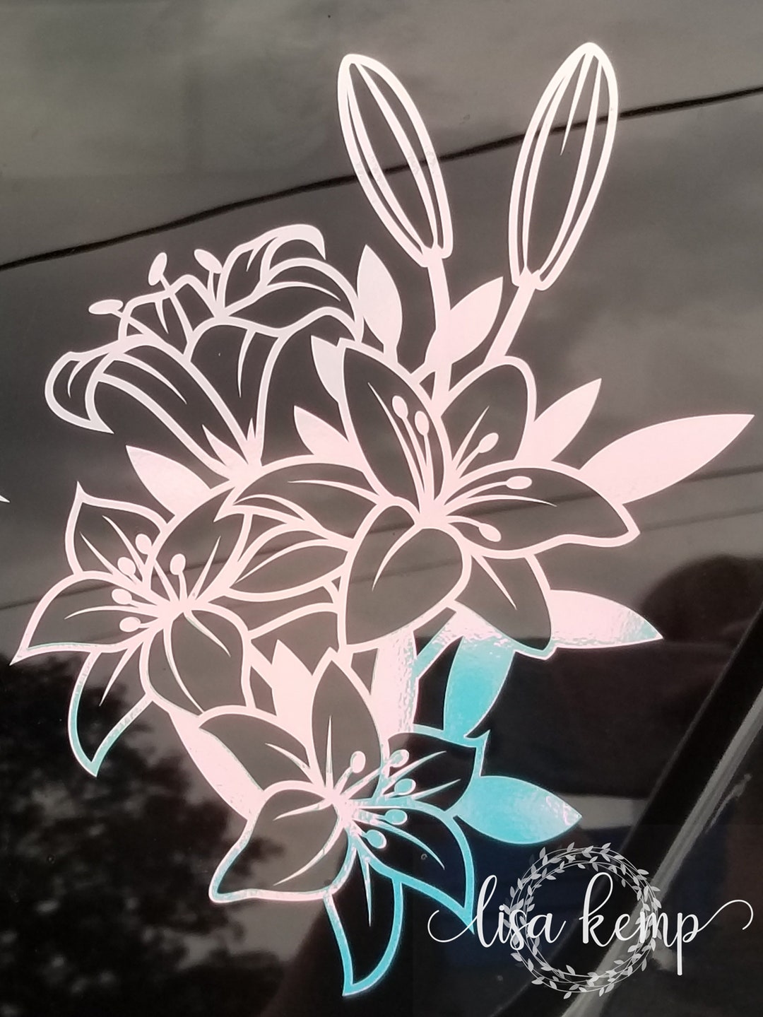 Tiger Lily Car Decal Lily Decal Floral Car Decal Car Window - Etsy