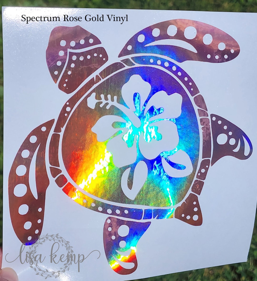 Beach Hibiscus Turtle Decal, Car Window Decal, Laptop Decal - Etsy