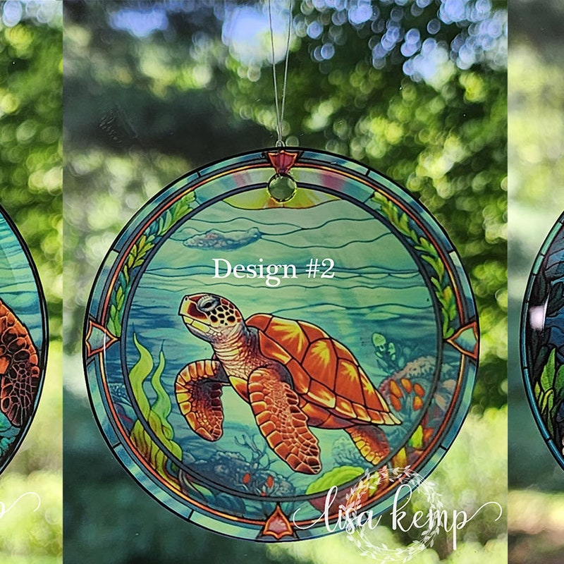 Turtle Suncatcher - Etsy