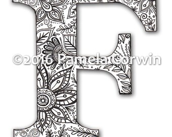 Monogram Coloring | Etsy