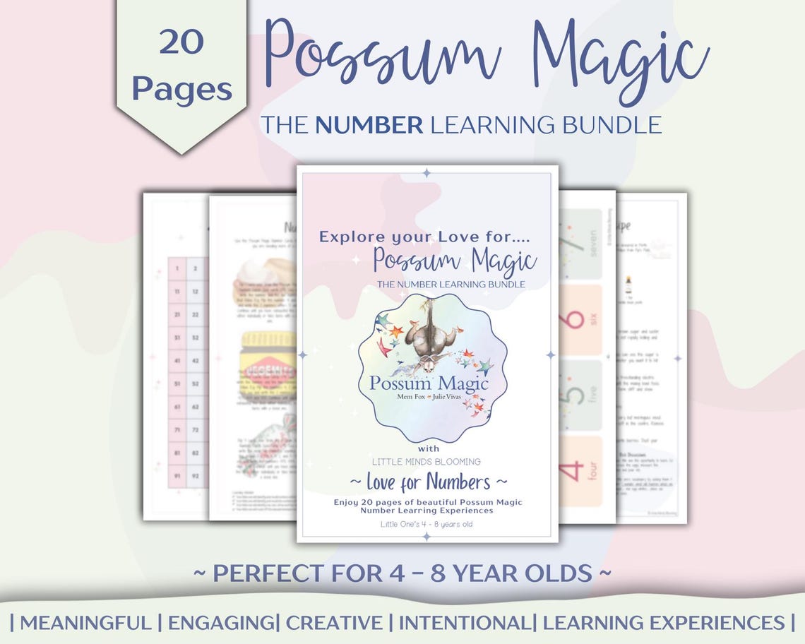 Possum Magic ~ Number Learning Bundle (resources, PDF, Preschool, Early ...