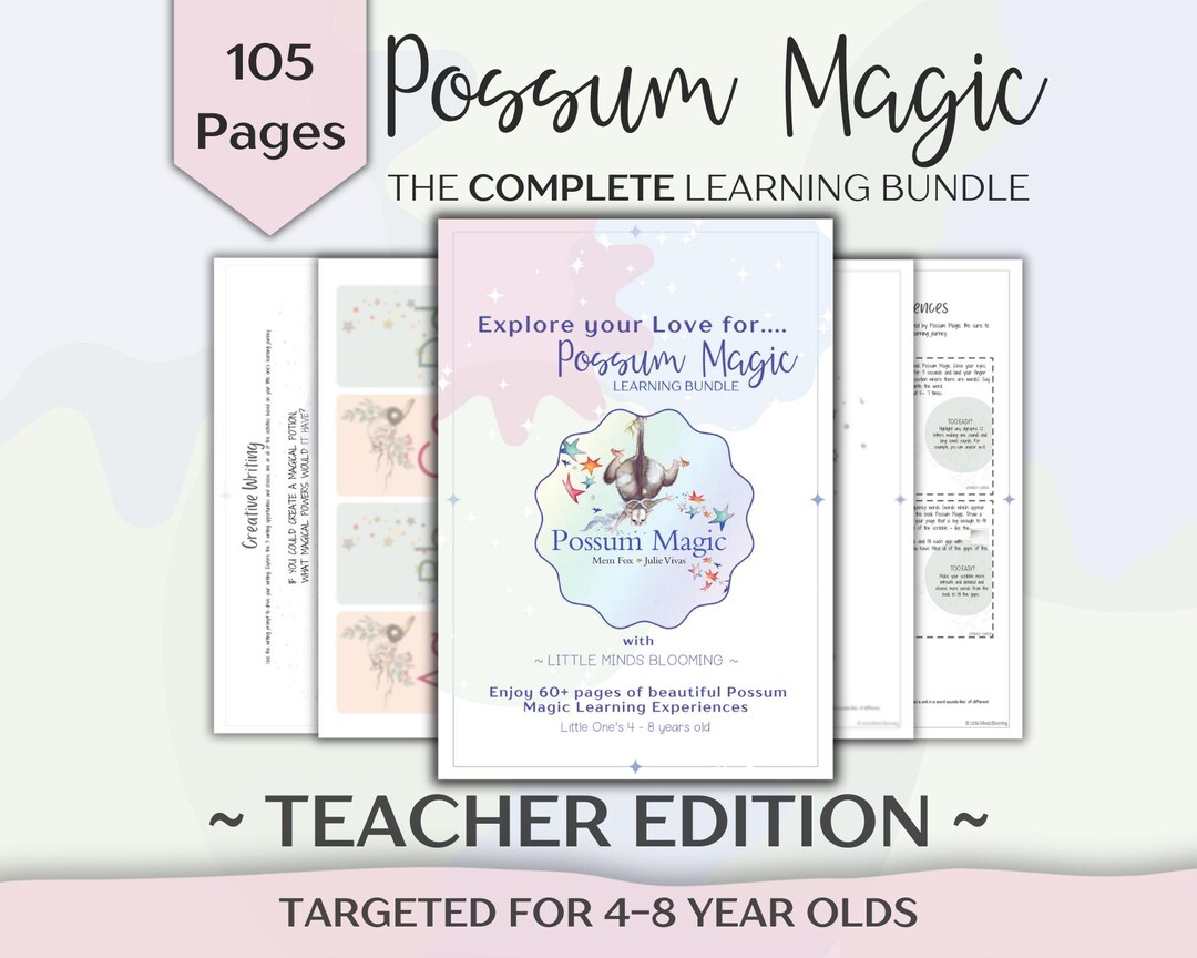 Possum Magic~ Learning Bundle (literacy, Maths, PDF, Preschool, Early ...