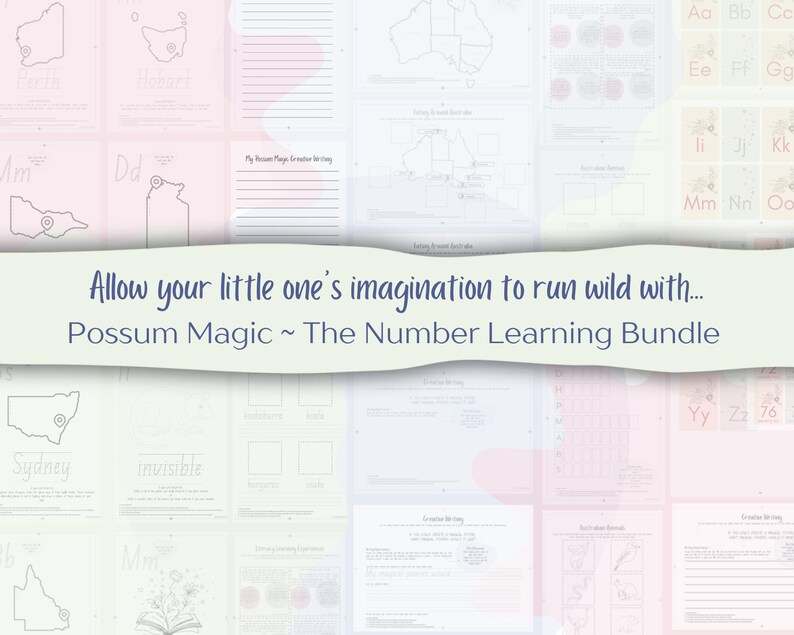 Possum Magic ~ Number Learning Bundle (resources, PDF, Preschool, Early ...