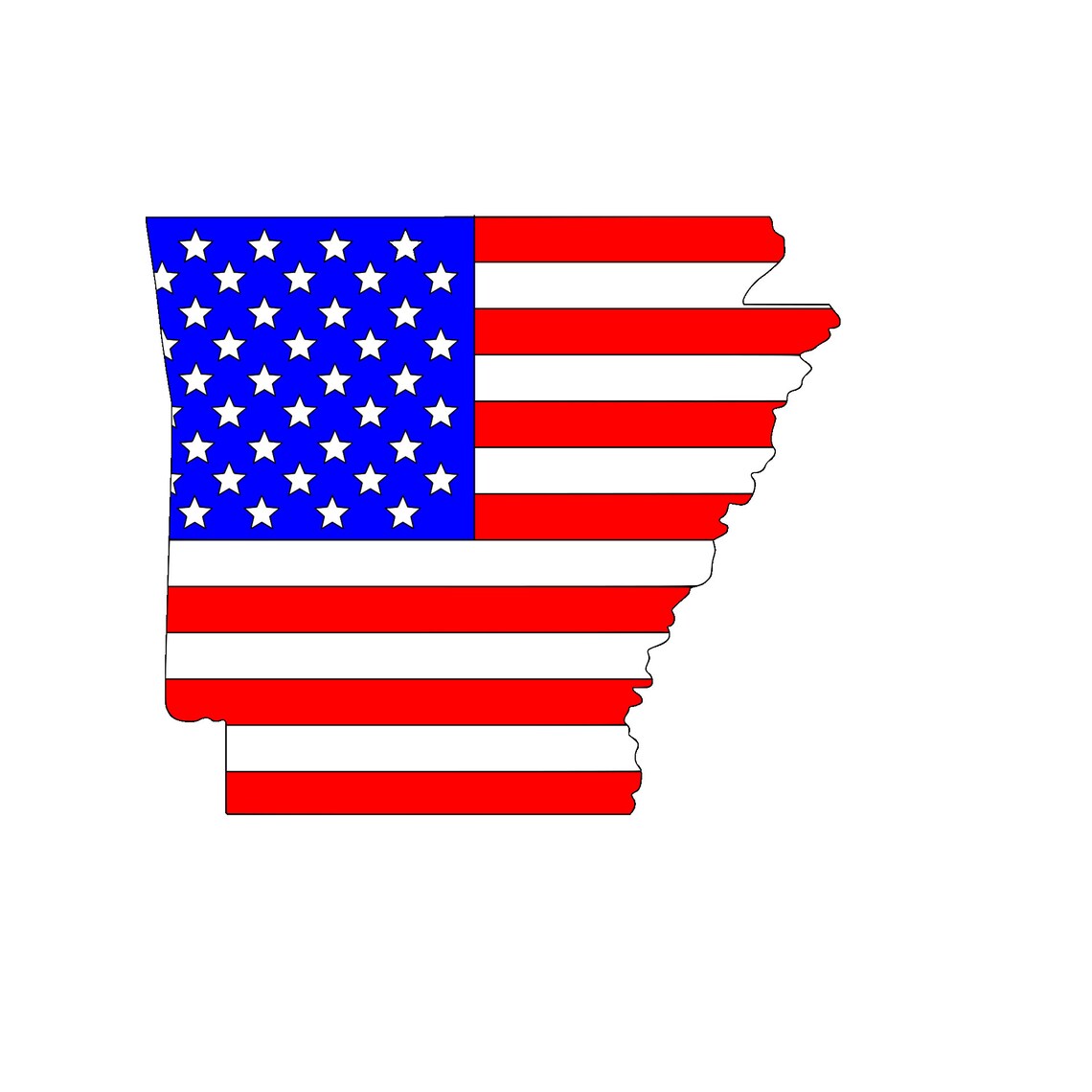 Arkansas State SVG American Flag Outline DXF EPS Ai Png Cricut Cnc ...