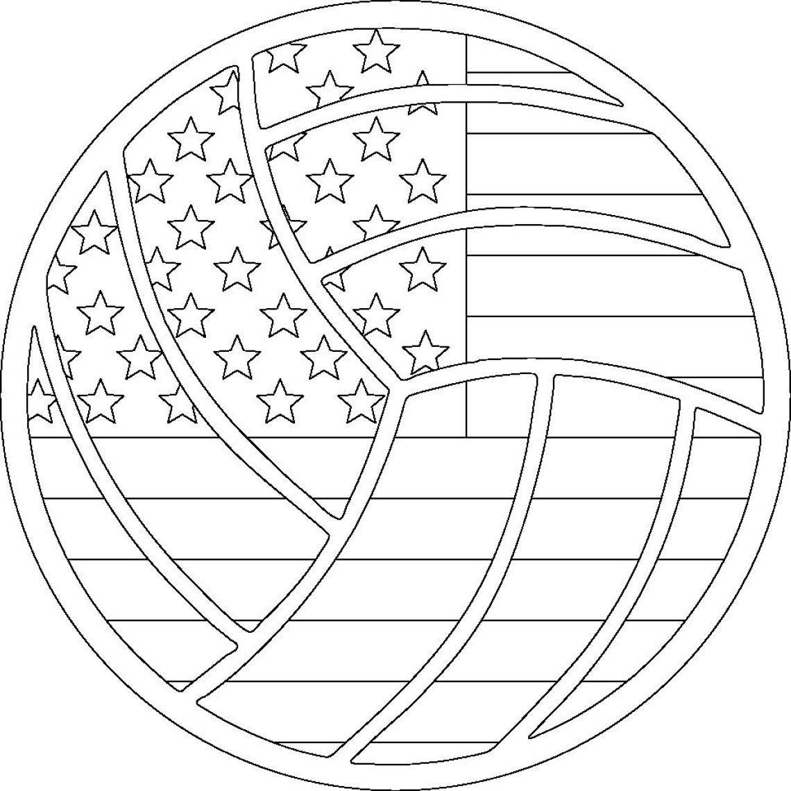 Volleyball U.S. Flag SVG PNG Instant Download Cut File Tumbler Shirt ...