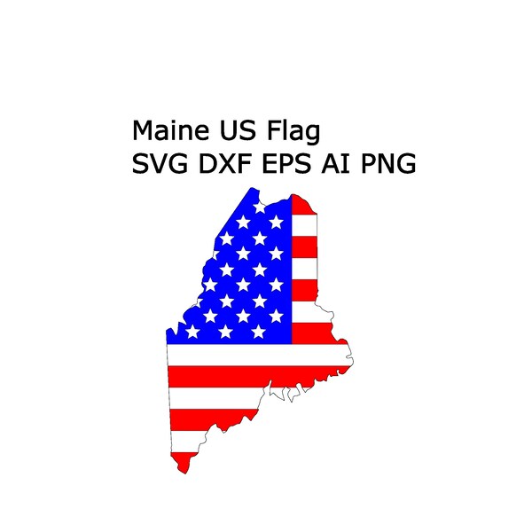 Maine State Flag Svg - Etsy
