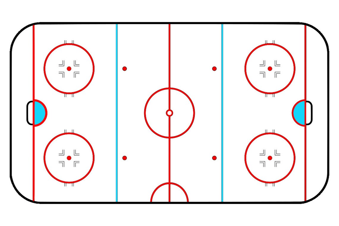 Ice Hockey Rink SVG DXF EPS Files Instant Download for Arts and Crafts ...