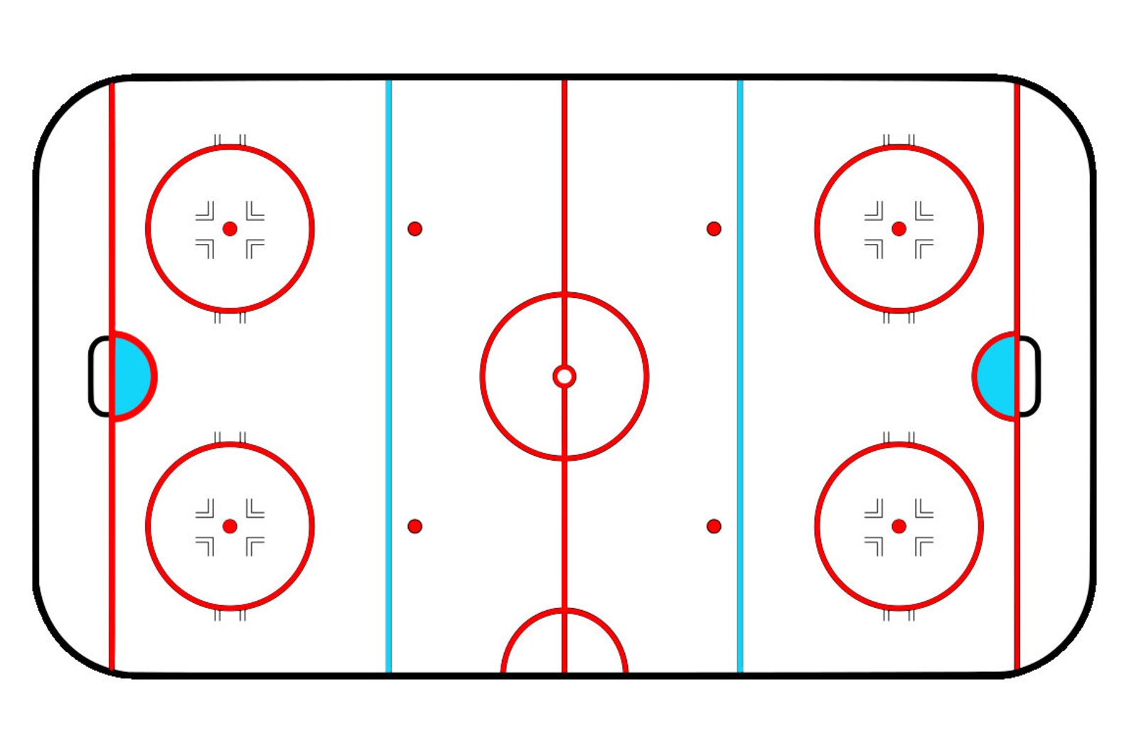 Ice Hockey Rink SVG DXF EPS Files Instant Download for Arts and Crafts ...