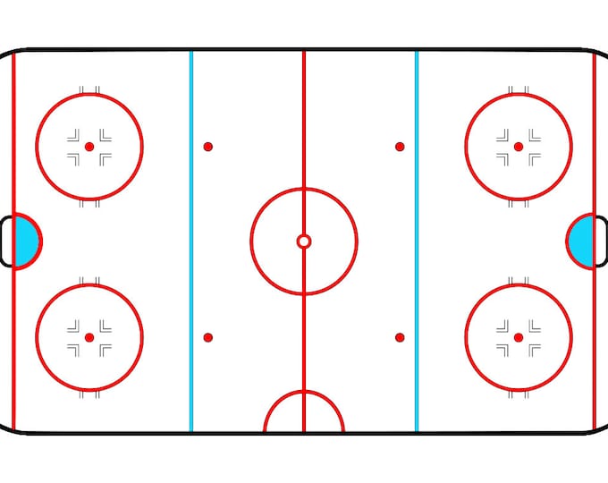 Ice Hockey Rink SVG DXF EPS Files Instant Download for Arts and Crafts ...