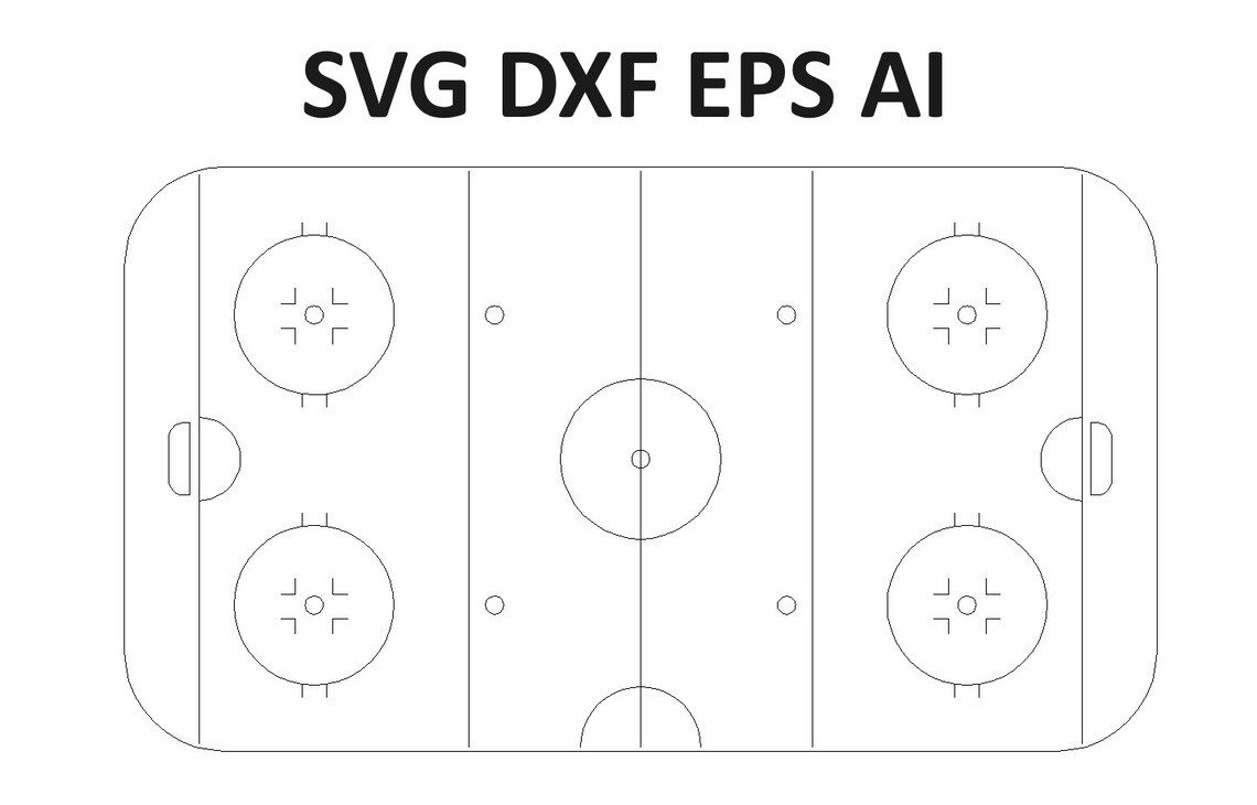 Ice Hockey Rink SVG DXF EPS Files Instant Download for Arts and Crafts ...