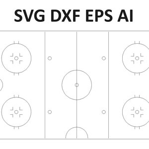 Ice Hockey Rink SVG DXF EPS Files Instant Download for Arts and Crafts ...