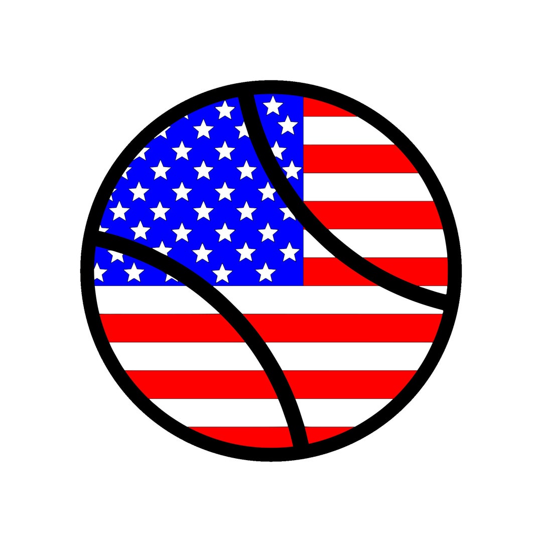 Tennis Ball U.S. Flag SVG PNG Instant Download Cut File Kids Wall Art ...