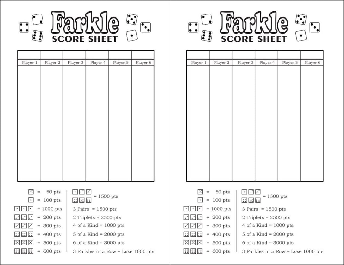 Farkle Dice Game SVG DXF Ai Png Pdf Instant Download Files Family Game ...