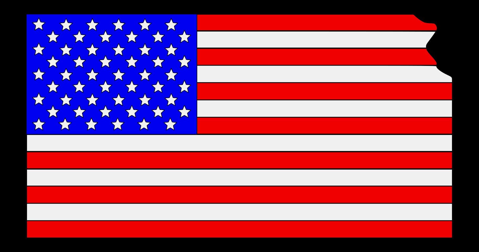 American Flag Kansas State Outline SVG PNG - Patriotic Kansas Flag ...