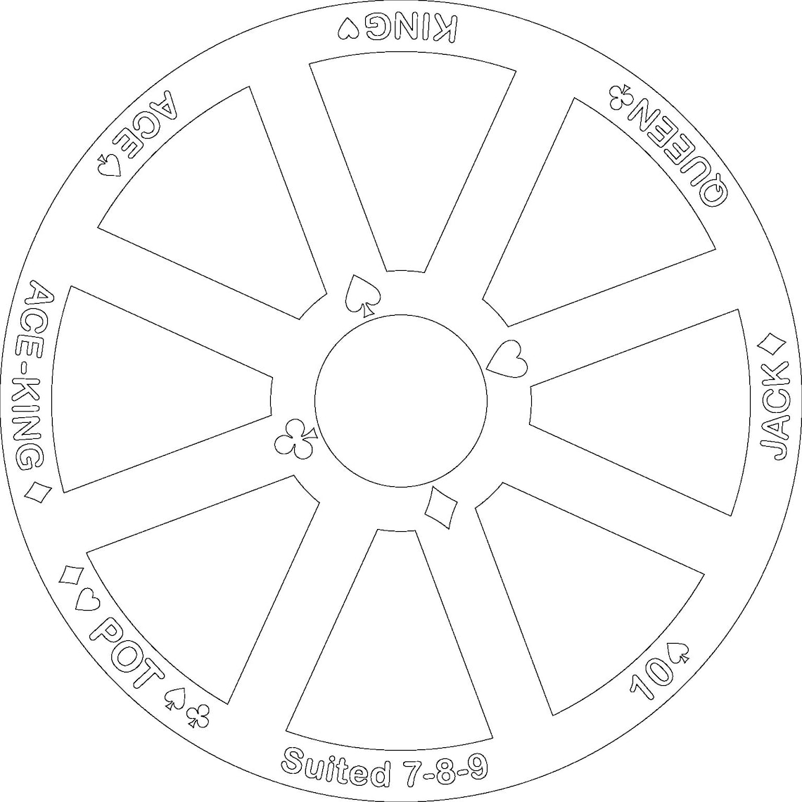 Rummoli Tripoley Rummy Board Plans Instant Download CNC Laser Template ...
