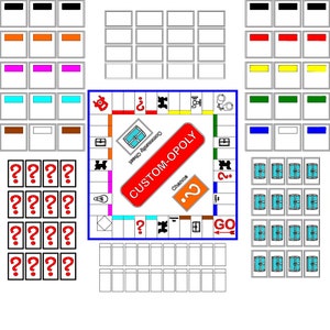 Monopoly SVG DXF PDF Eps Ai Files Blank Template Board Game Cnc Laser ...