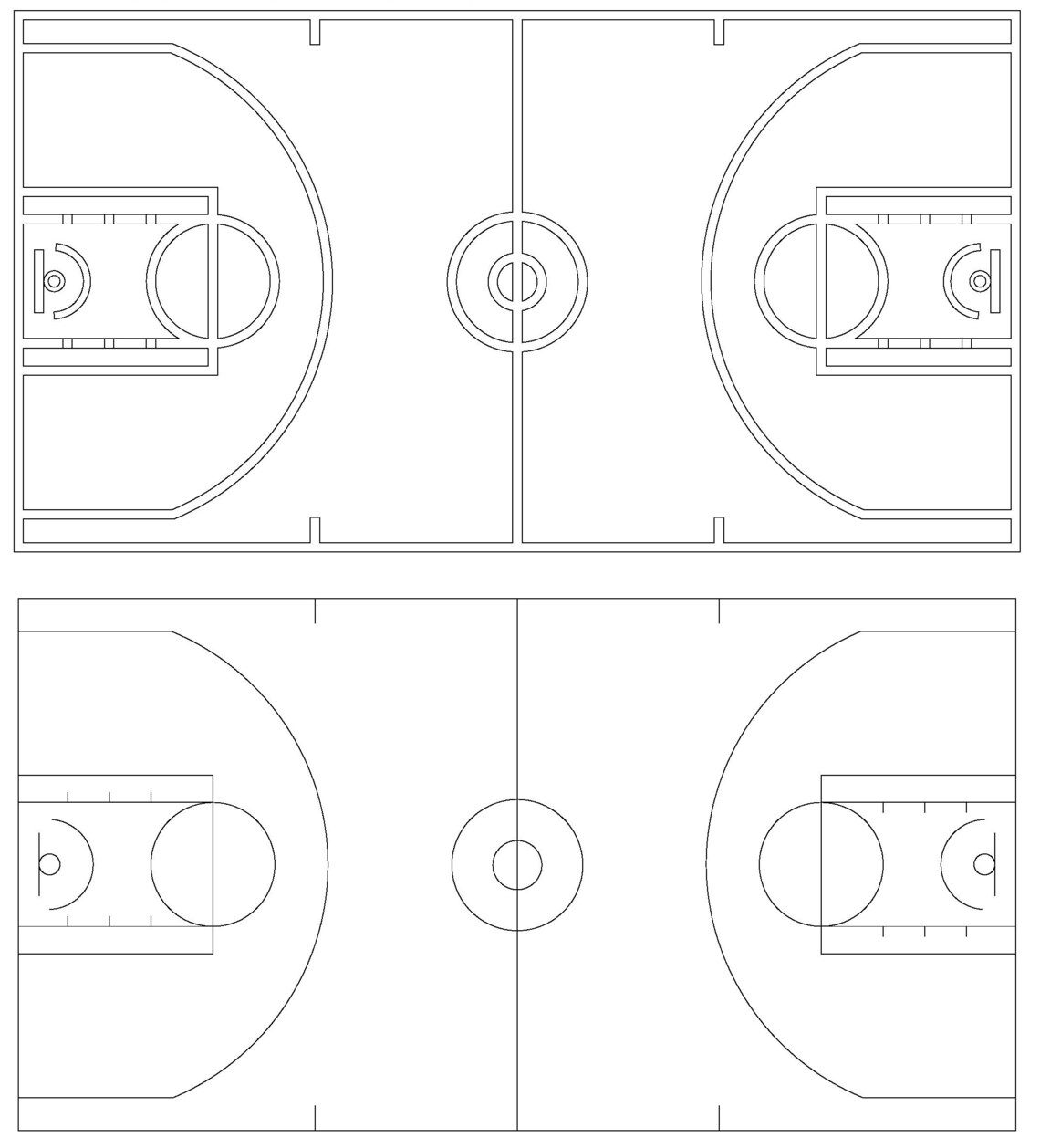 Basketball Court SVG Files Basketball Cut Files Basketball Court ...
