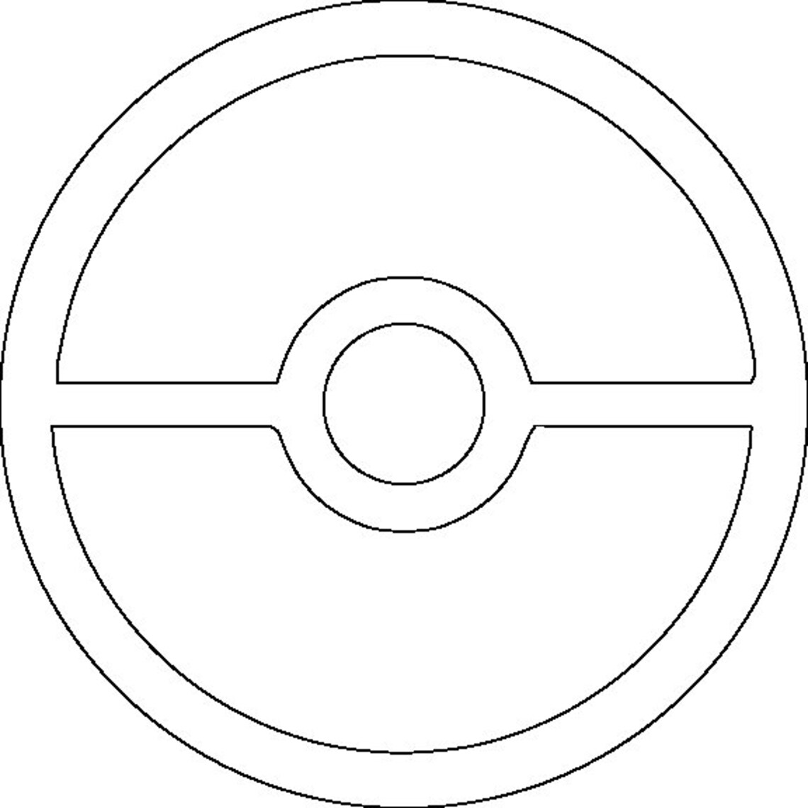 Pokemon Pokeball Catch All Tray Files DXF SVG Eps Ai Png Vectric CRV ...
