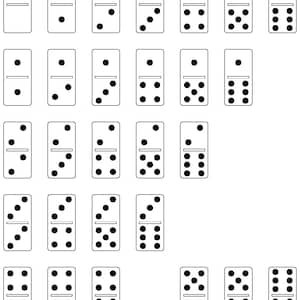 28 Domino Tile Set SVG DXF EPS Png File Template Vector Graphic Laser ...