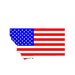 Montana State SVG American Flag Outline DXF EPS Ai Png Cricut Cnc Laser ...