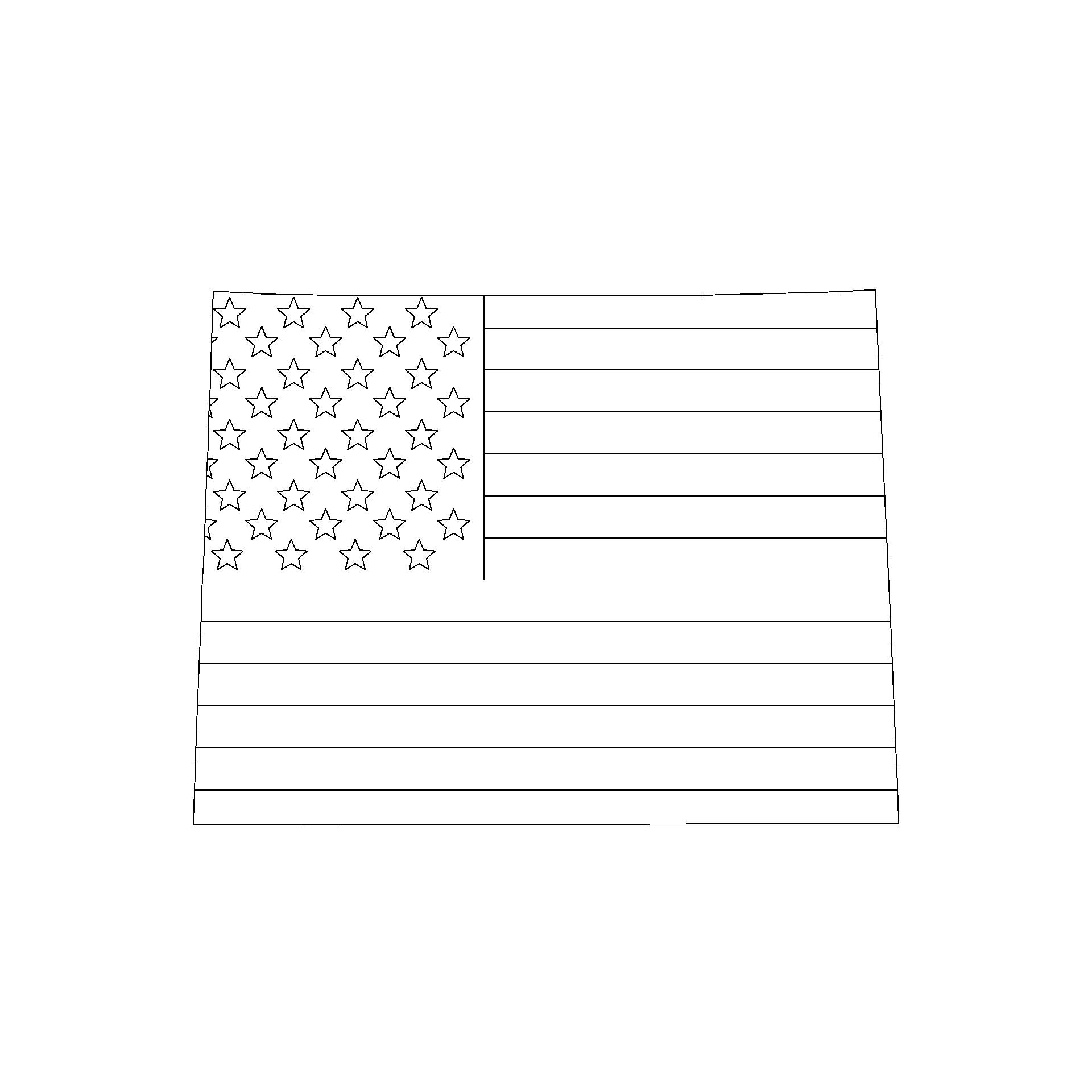 Wyoming State SVG American Flag Outline DXF EPS Ai Png Cricut Laser Cut ...