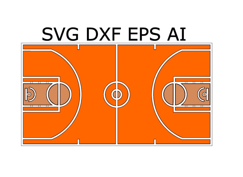 Basketball Court SVG Files Basketball Cut Files Basketball Court ...