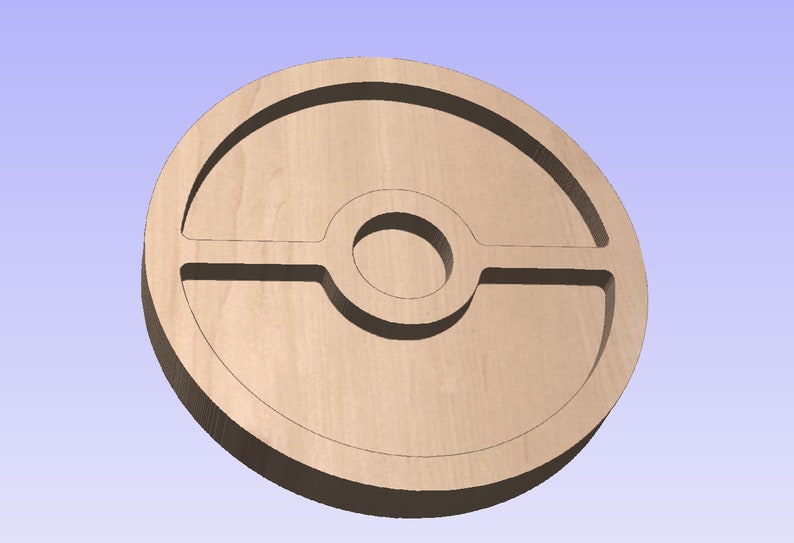 Pokemon Pokeball Catch All Tray Files DXF SVG Eps Ai Png Vectric CRV ...