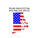Rhode Island State SVG American Flag Outline DXF EPS Ai Png Cricut ...