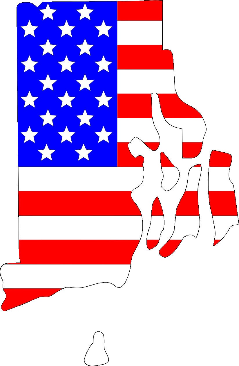 Rhode Island State SVG American Flag Outline DXF EPS Ai Png Cricut ...