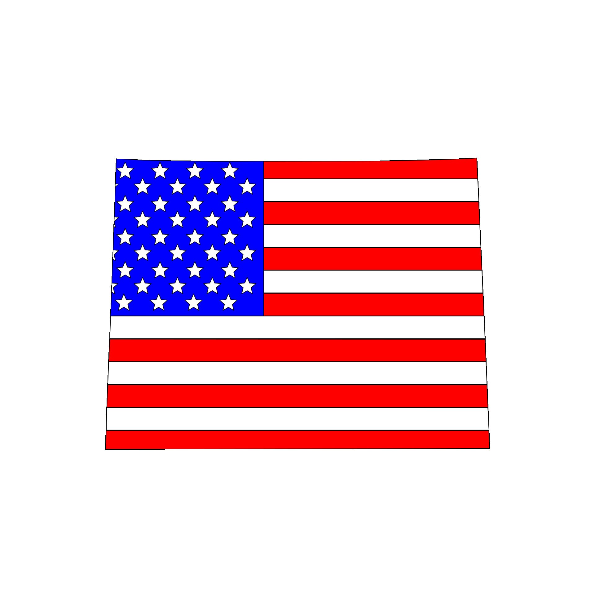 Wyoming State SVG American Flag Outline DXF EPS Ai Png Cricut Laser Cut ...